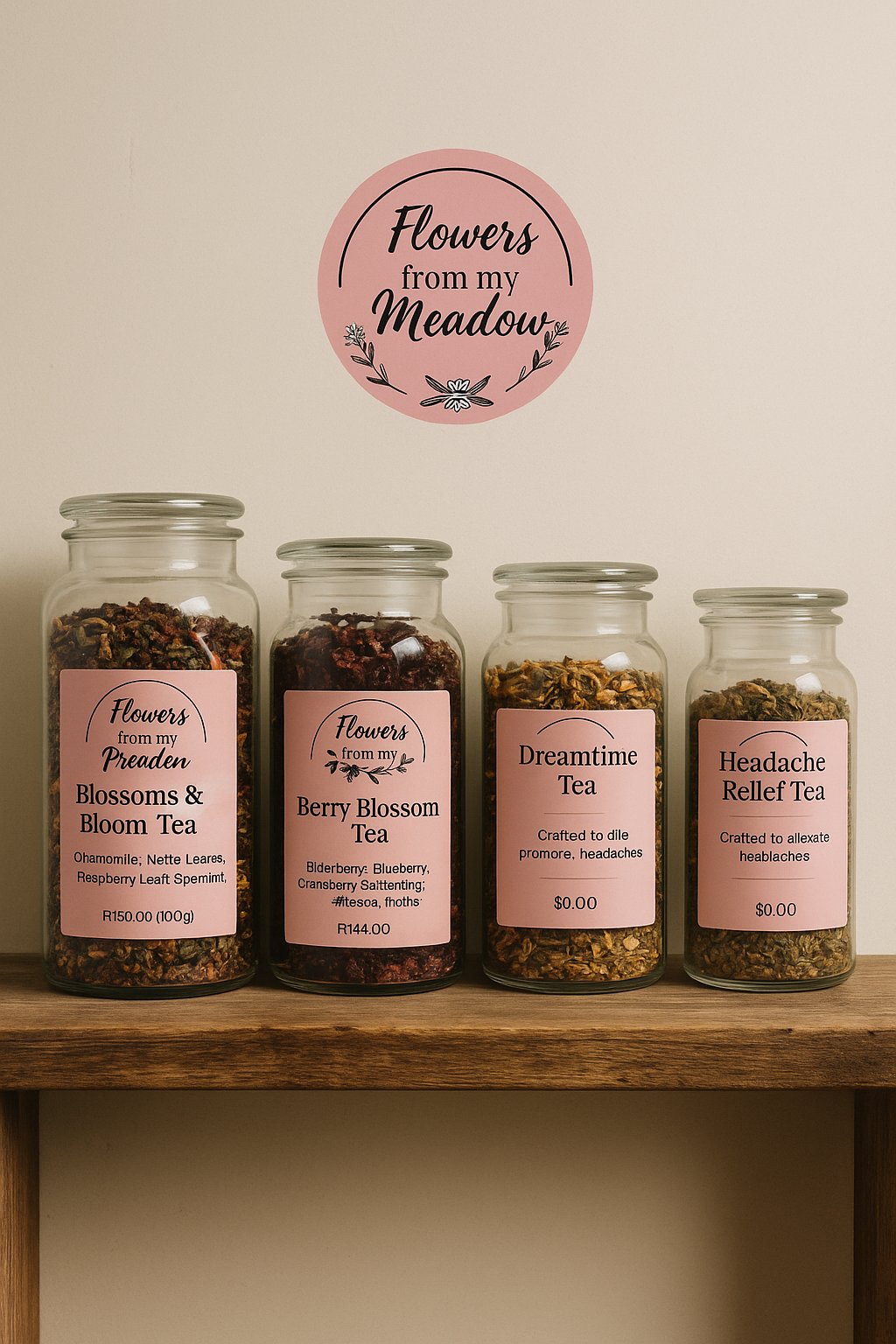 Tea Blends Collection – Flavorful Herbal Infusions – Flowers from my Meadow